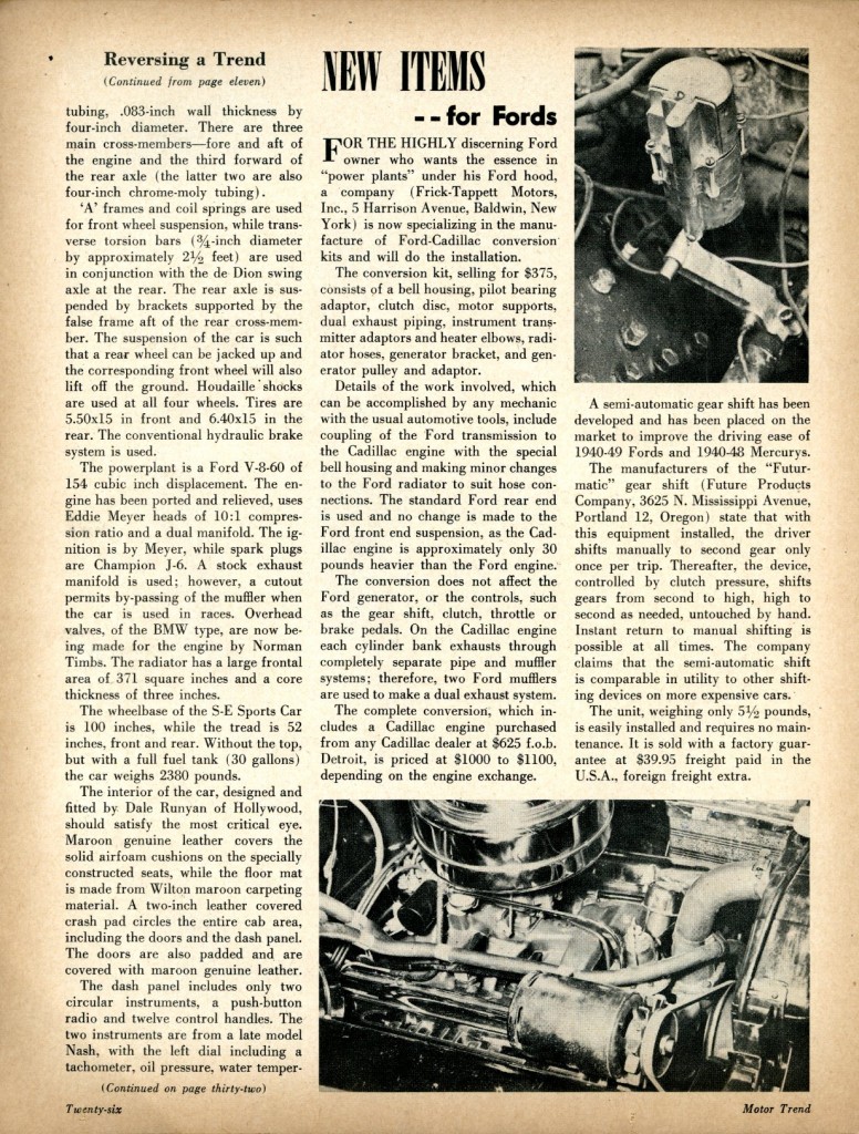 The 1949 Edwards R-26 / R26 Sports Car: “American Sports Car For ...