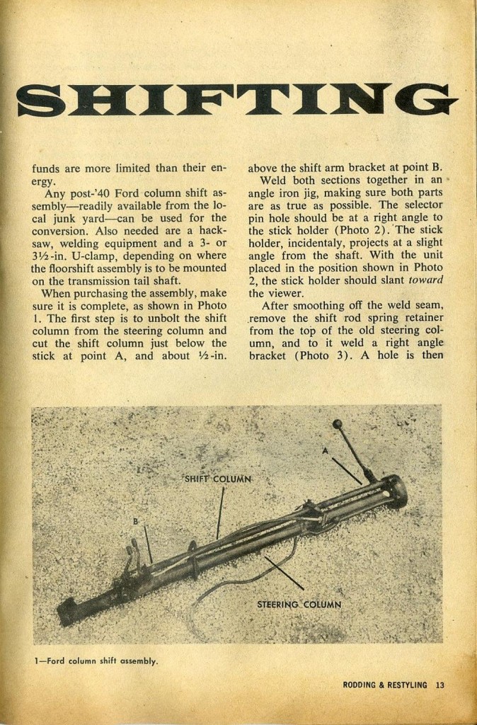 Converting Column Shift to Floor Shift – Vintage Style! | Undiscovered ...