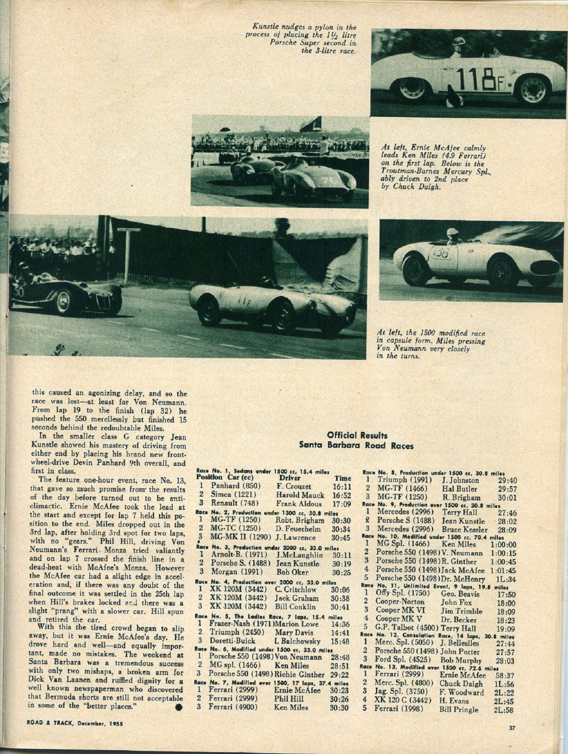 1955 Santa Barbara Race (Panorama) | Undiscovered Classics